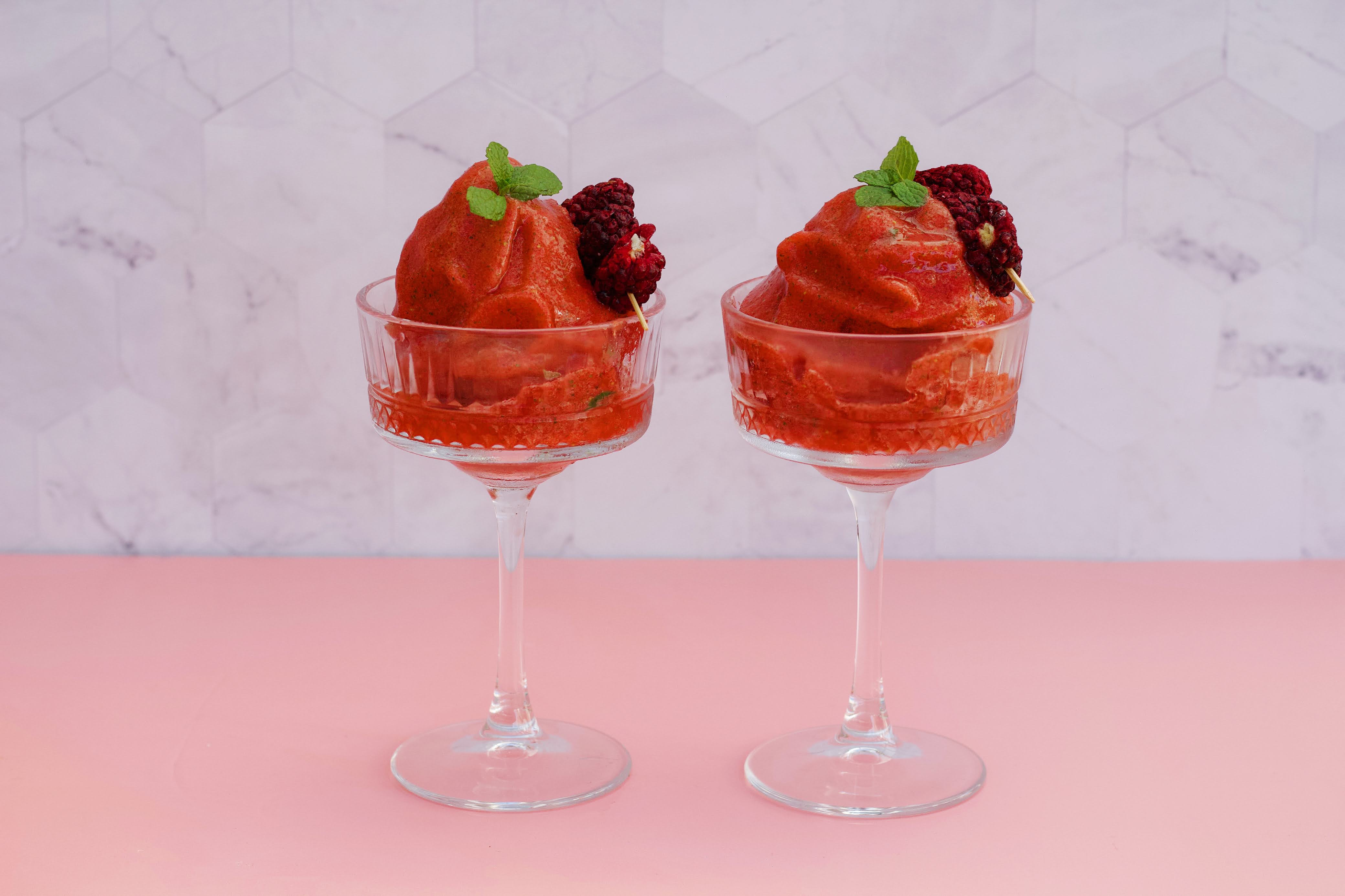 The Good Cocktail Co. Frozen Strawberry + Yuzu Gin Daiquiris